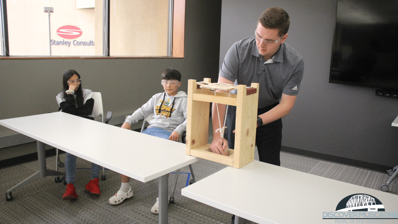 Students do engineering challenge at Stanley Consultants | Discover ...