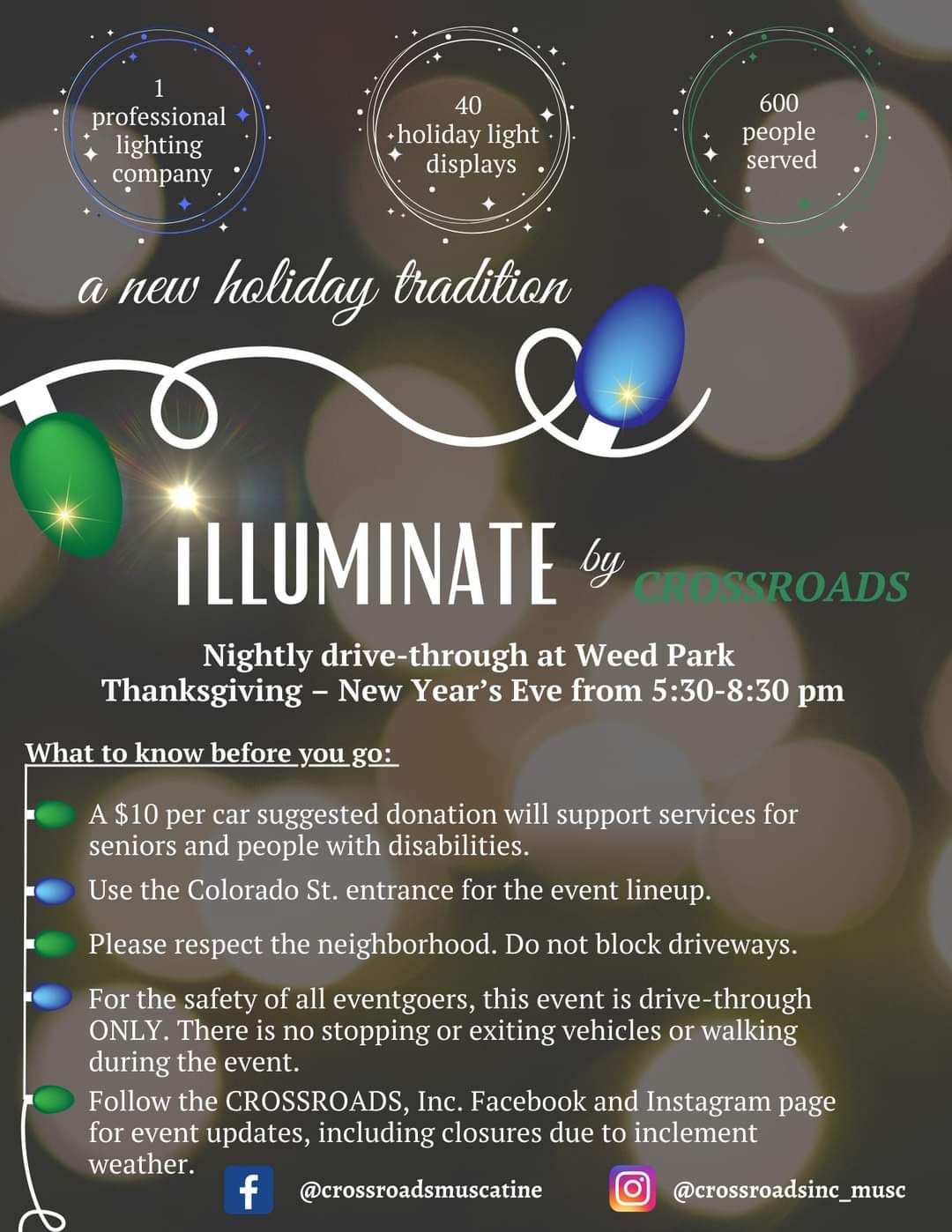 Holiday Light Display in Inagural Year in Weed Park – Discover Muscatine